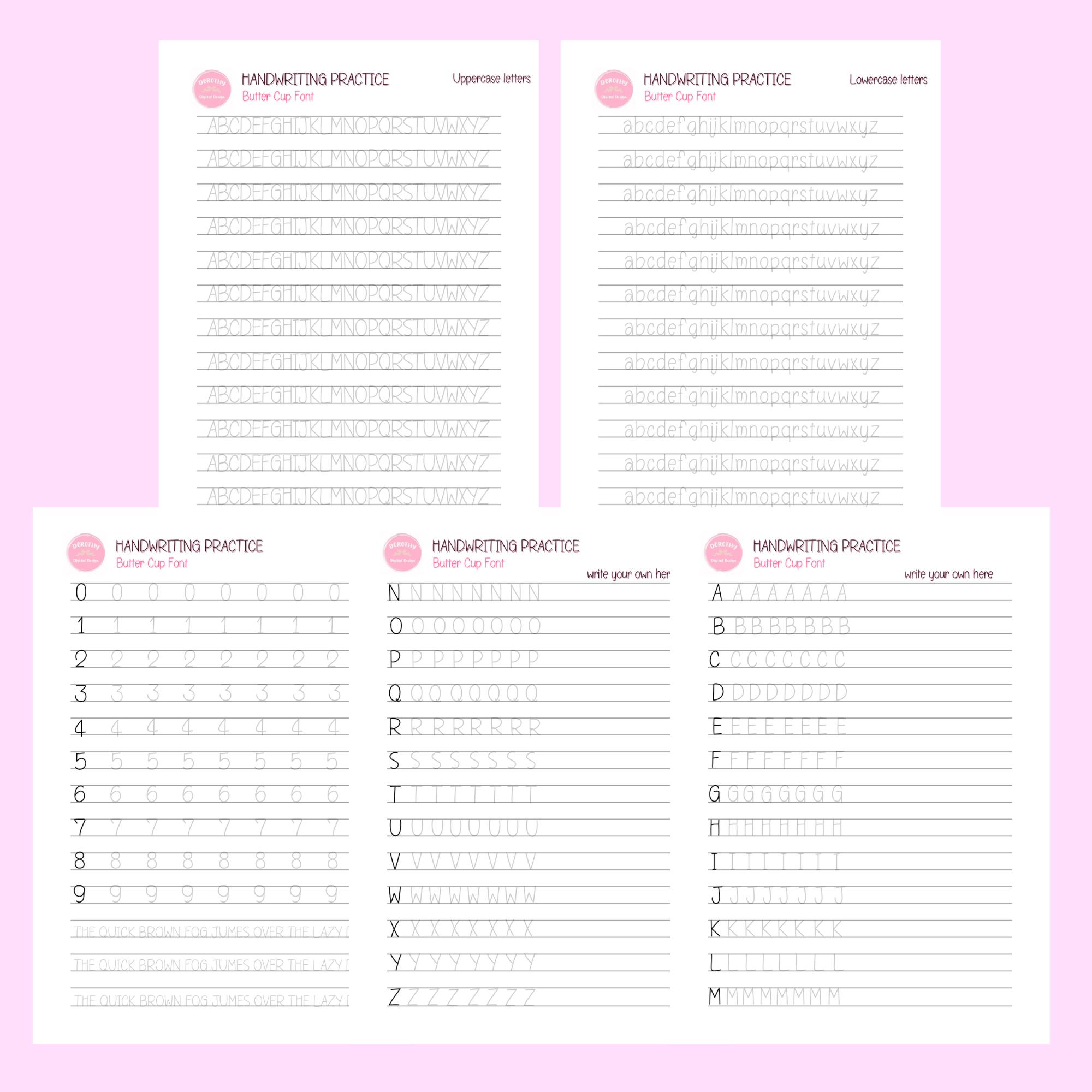 Handwritten Worksheets, Handwriting Worksheet, Cute Handwriting Hand ...