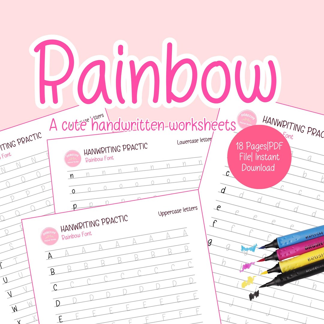 Handwritten Worksheets, Handwriting Worksheet, Cute Handwriting Hand ...