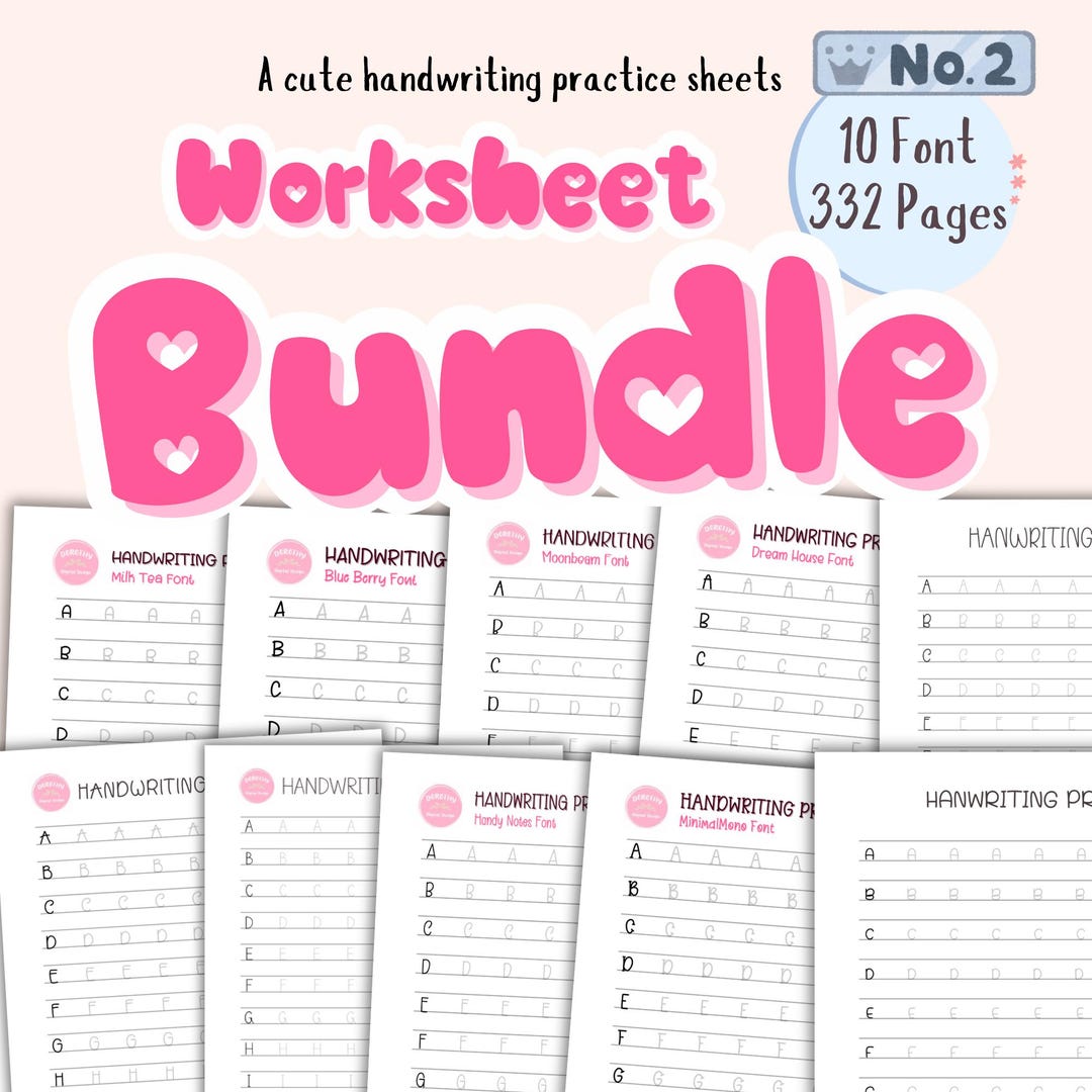 Handwritten Font Bundle, Handwriting Font Bundle, Natural Handwriting ...