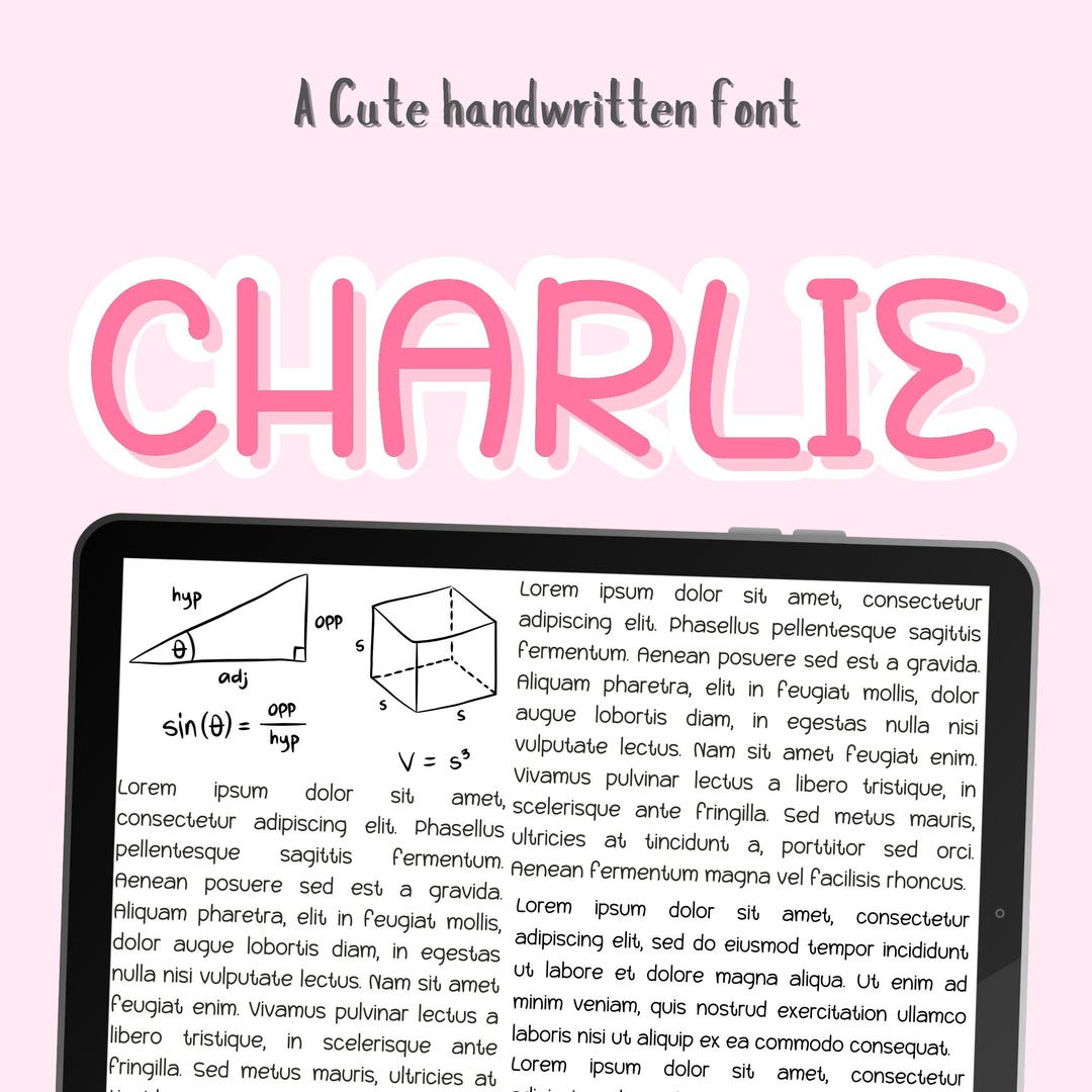 Neat Handwritten Font, Goodnotes Font, Planner Font, Teacher Fonts ...