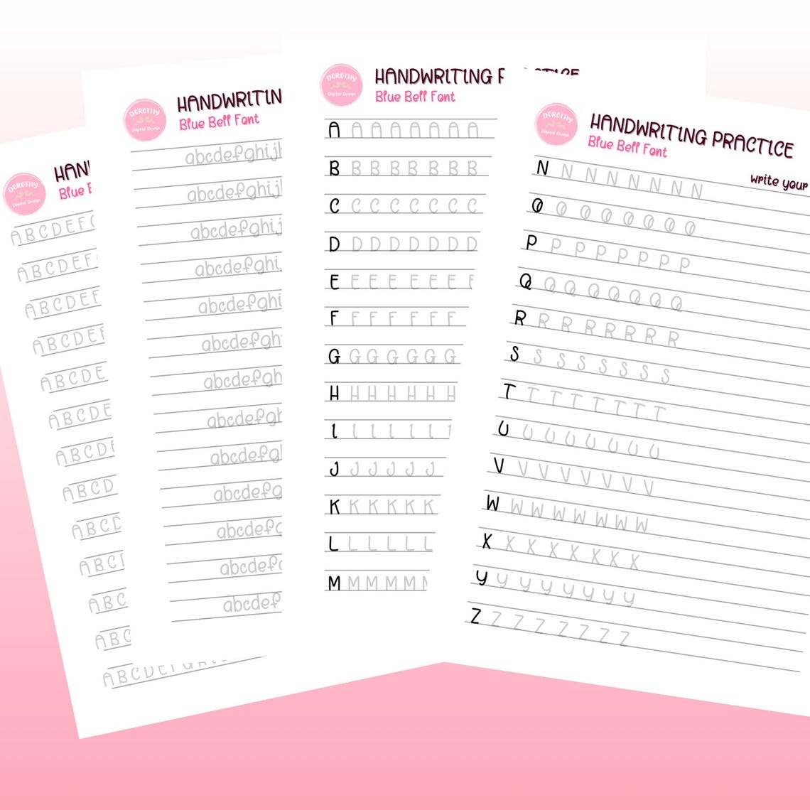 Handwritten Worksheets, Handwriting Worksheet, Cute Handwriting Hand ...