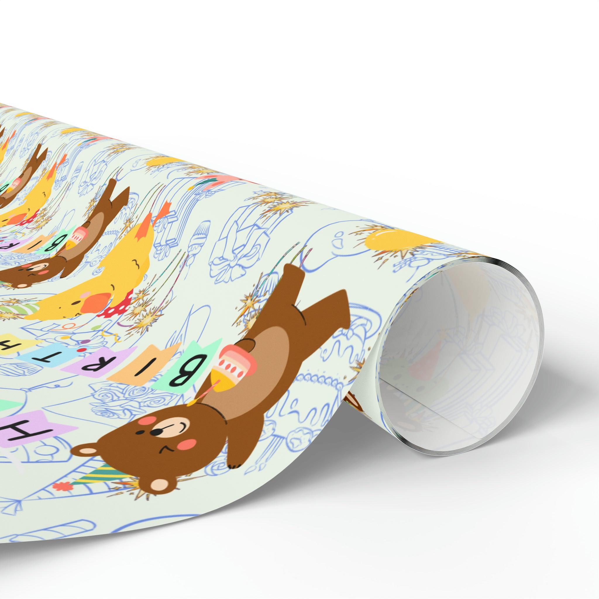 Wrapping Paper Happy Birthday Print - Etsy