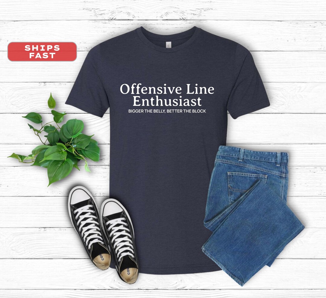 Offensive Line T-shirt Football Lineman Shirt Funny Sports Tee Football ...