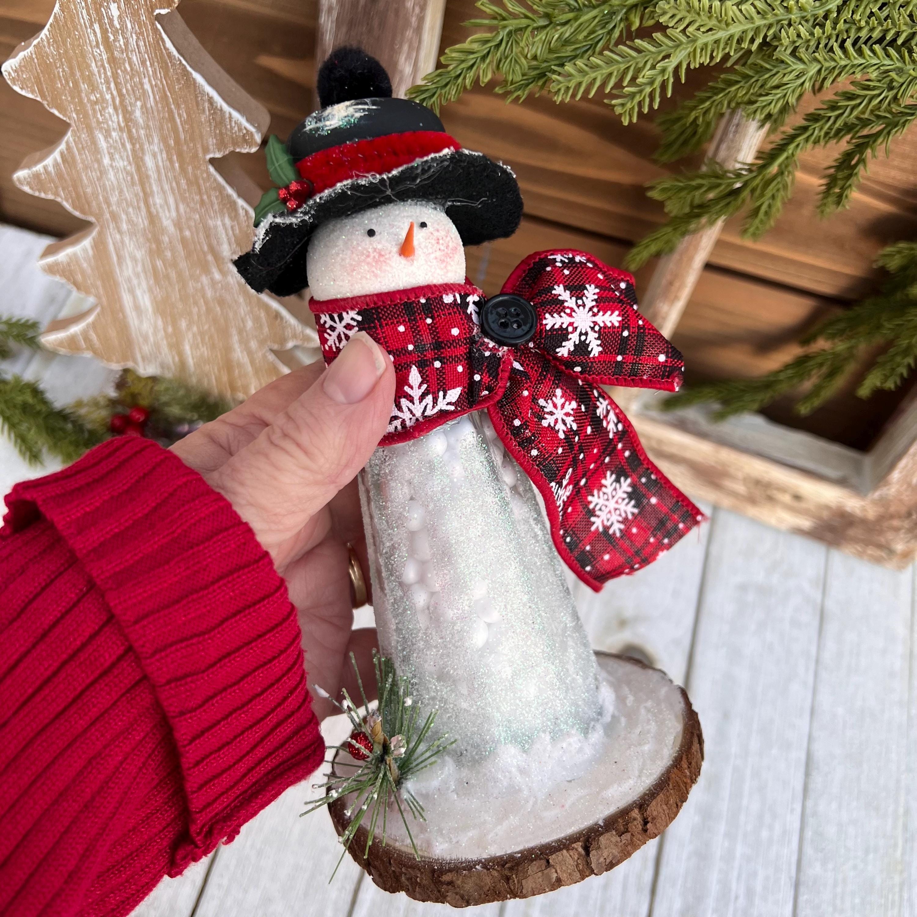 Salt Shaker Snowman, Frosty, Winter, Christmas, Holly, Repurpose ...