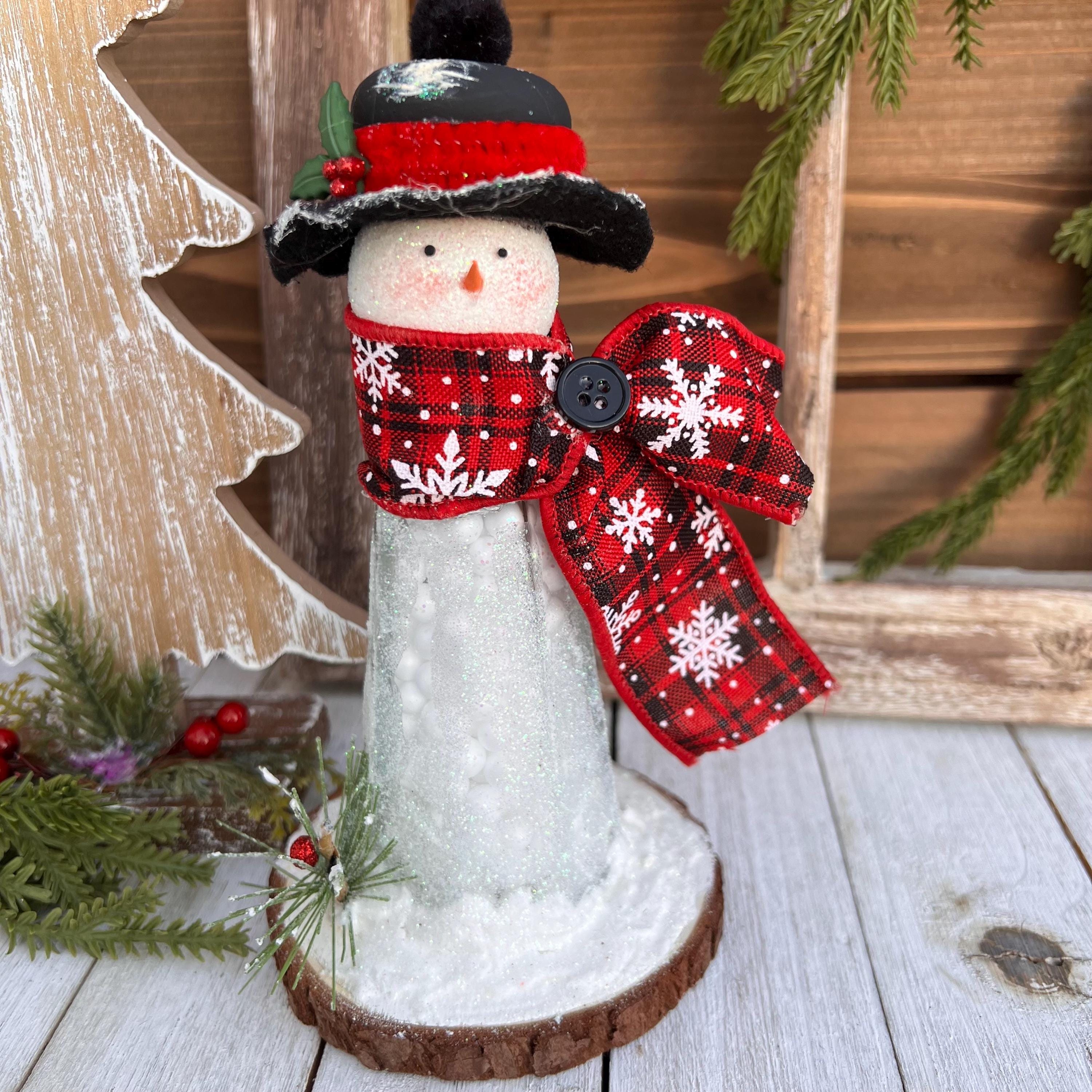 Salt Shaker Snowman, Frosty, Winter, Christmas, Holly, Repurpose ...