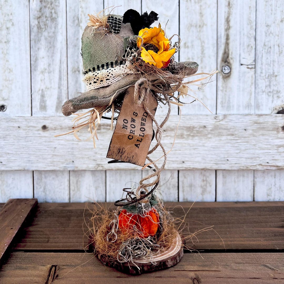 Scarecrow Hat, No Crows Allowed, Farmhouse, Rustic, Fall, Autumn ...