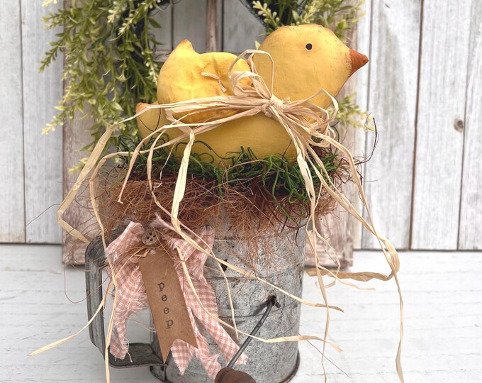 Vintage Sifter Chick, PEEP, Spring Chick, Easter, Spring, Garden Home ...