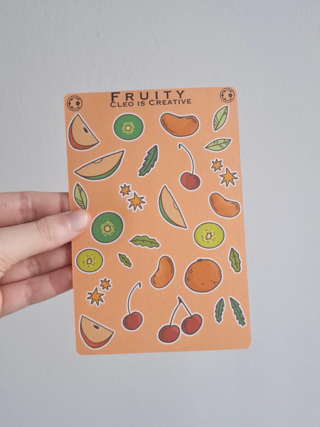 Fruity; Sticker Sheets- Cute and Cartoony, Journal, Planner, Bujo ...