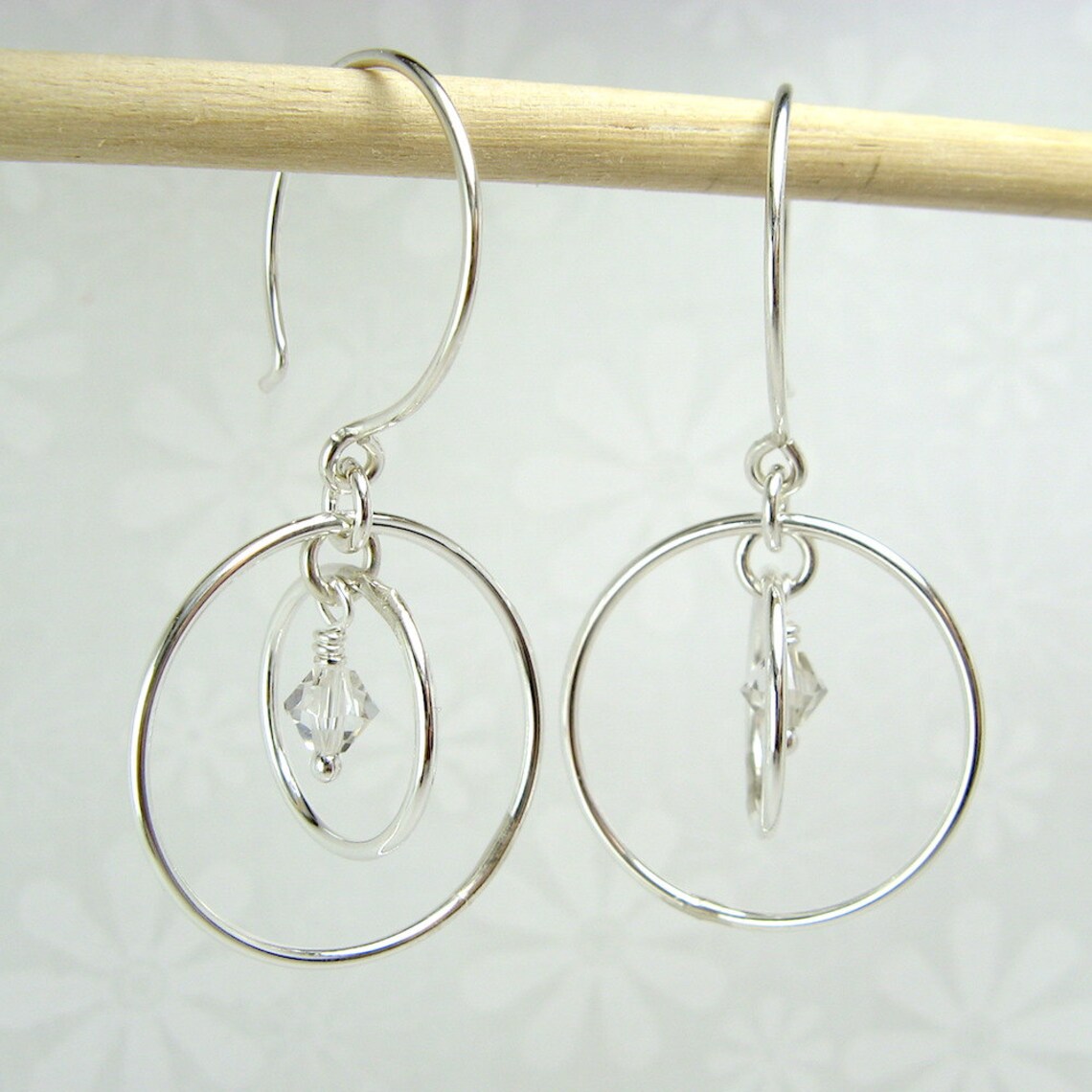 ORBIT SILVER EARRINGS Sterling Silver Graduated Circle - Etsy