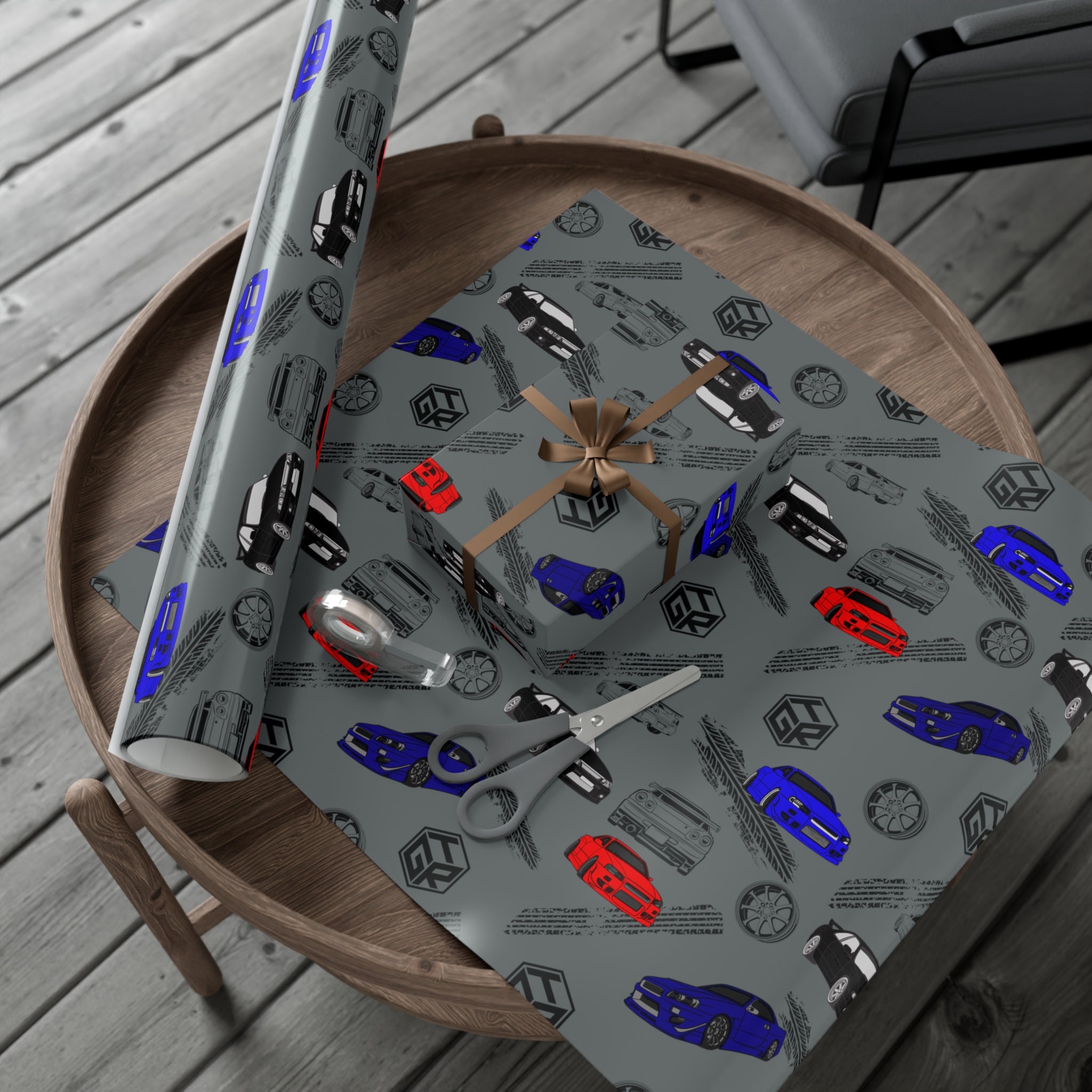 JDM Cars GTR Skyline Gift Wrap Papers Wrapping Paper, Boy Wrapping ...