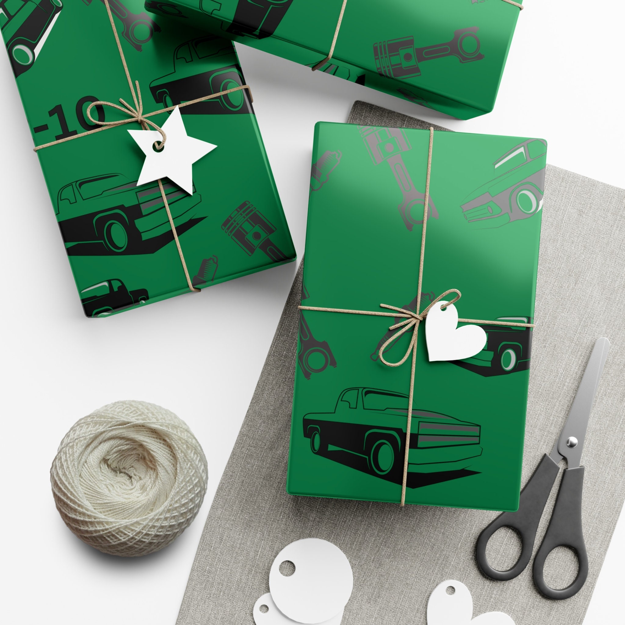 Truck Wrapping Paper Gift Wrap Papers Green Wrapping Paper Kids ...