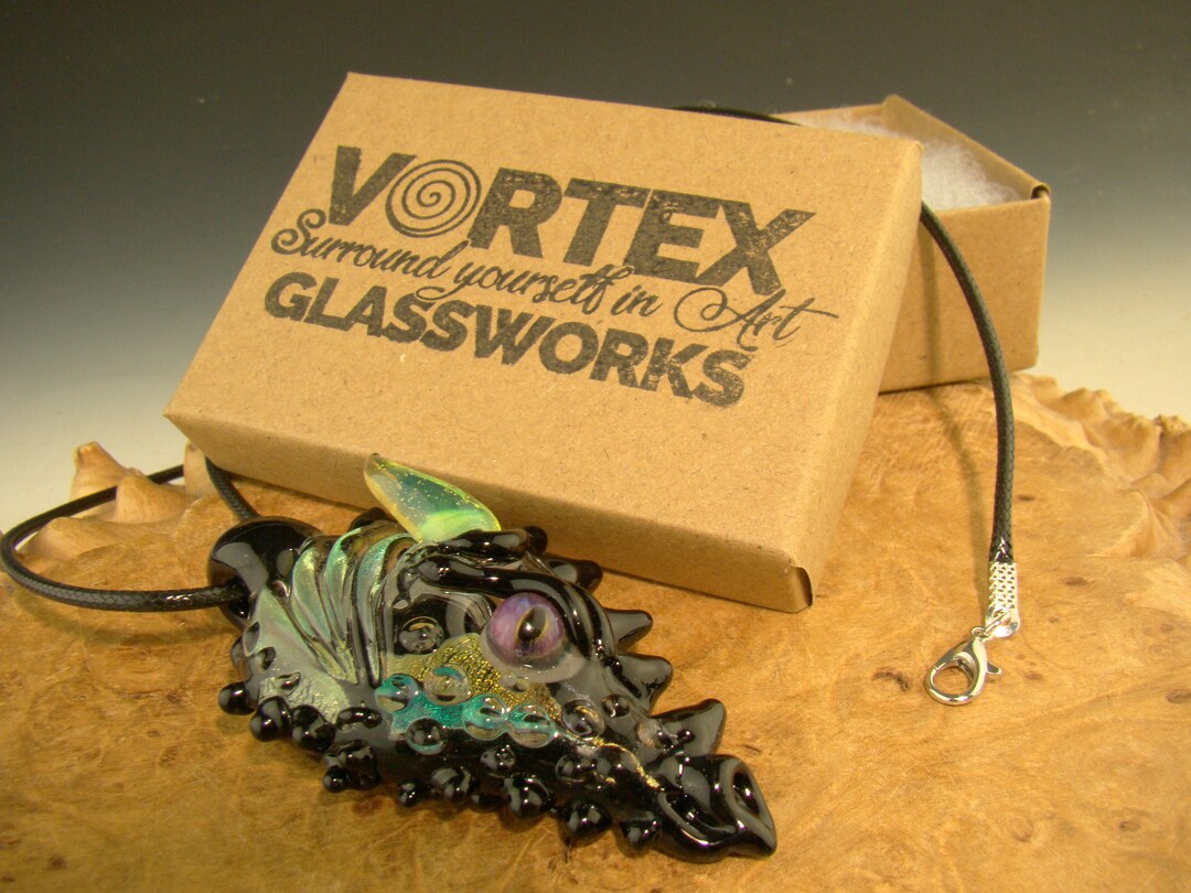 Glass Pendant 'eye of the Dragon' Creature Boro Focal Bead Necklace ...