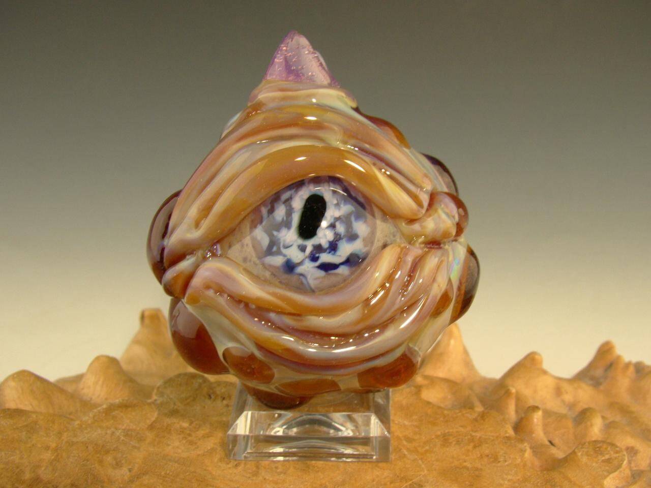 1.9 Glass Art Eyeball Marble Eye Lampwork collectible orb by Tim Mazet ...