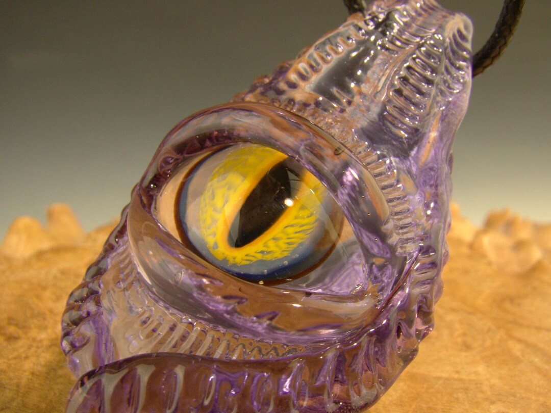 Glass Pendant Alien Creature Dragon's Eye Boro Focal Bead With Necklace ...