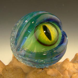 1.5 Eyeball Marble Glass Monster Alien Dragon's Eye With Mushrooms ...