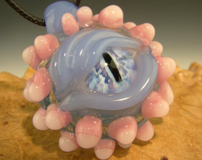 Pendant Eye of the Creature With Mini Fang Nubbins Glass Boro Focal ...