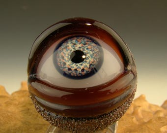 1.5 Eyeball Marble Monster Glass Art Lampwork Style Eye Freaky Orb ...