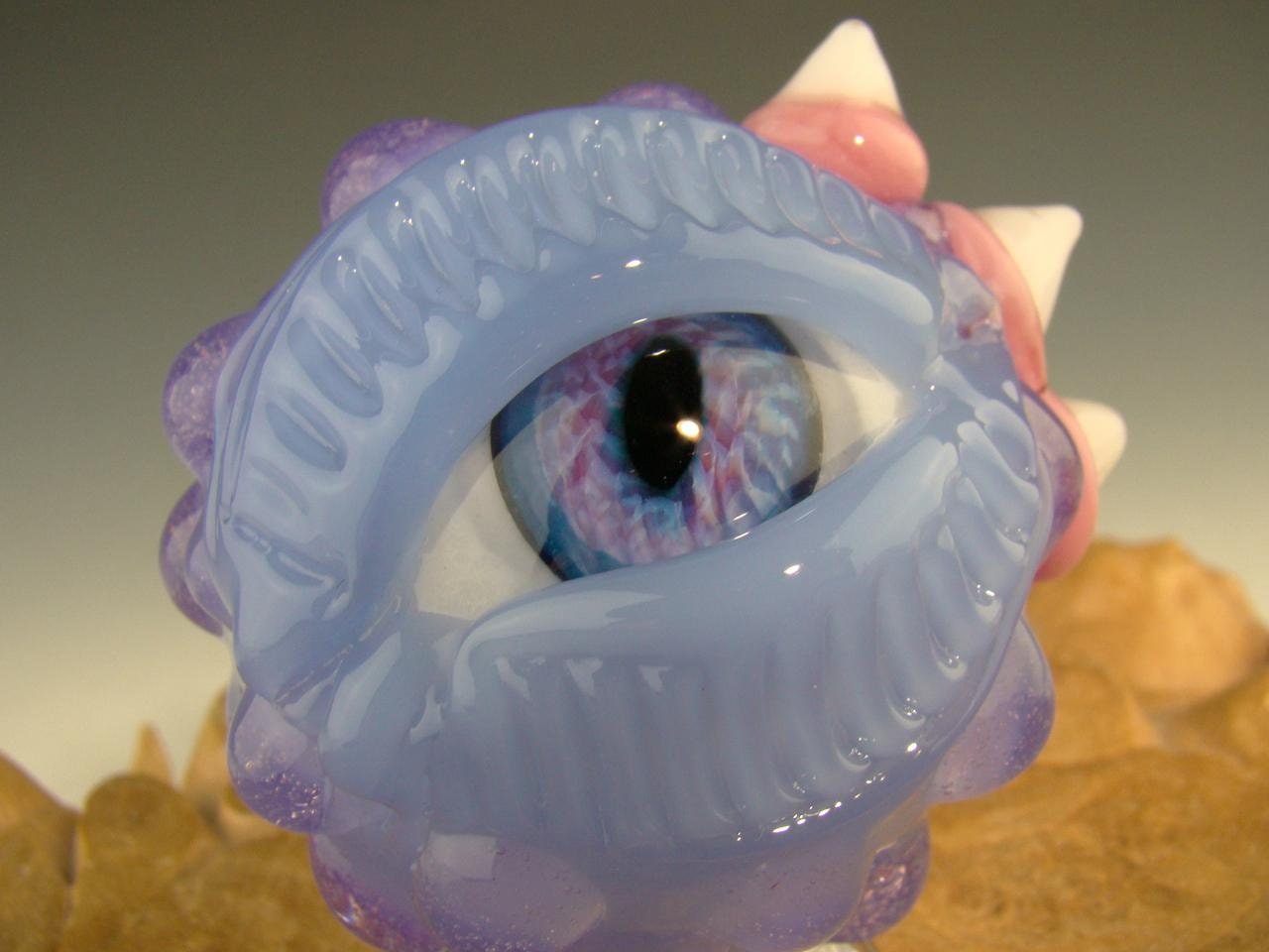 1.9 Glass Art Eyeball Marble Eye Lampwork collectible orb by Tim Mazet ...