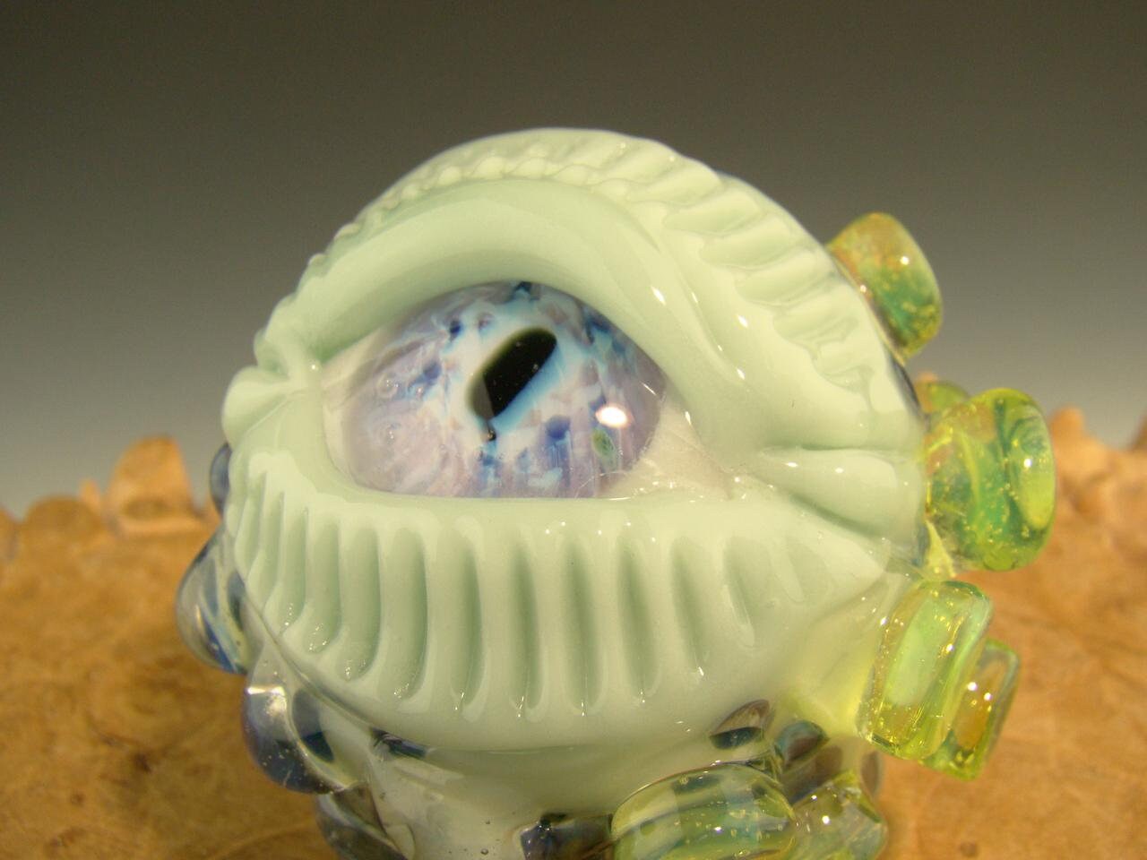 1.9 Glass Art Eyeball Marble Eye Lampwork collectible orb by Tim Mazet ...