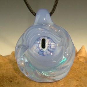 Pendant Eye of the Creature Glass Boro Dichroic Bead Necklace by Mazet ...