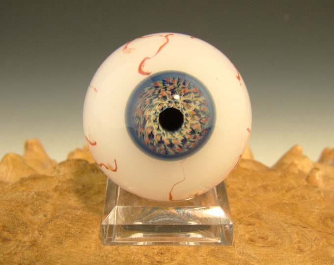 1.5 Eyeball Marble Monster Hand Glass Art Lampwork Style Eye Freaky Orb ...