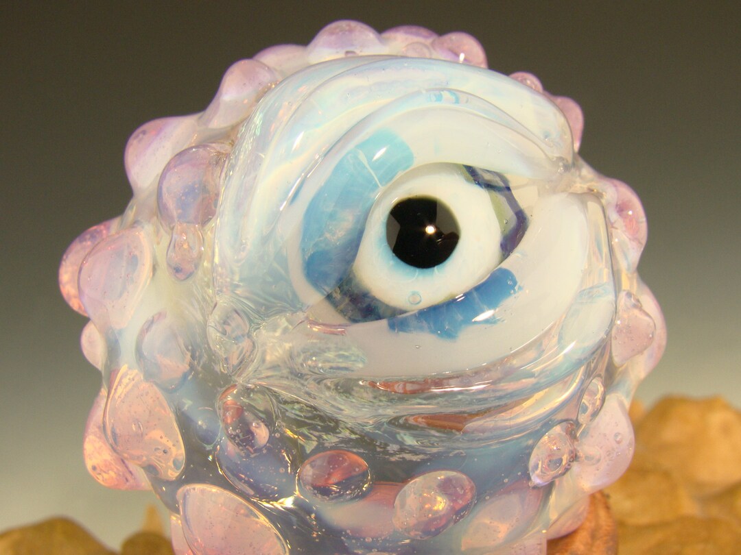 1.85 MONSTER Marble Dichroic Glass Eye Eyeball Lampwork Art Orb by ...