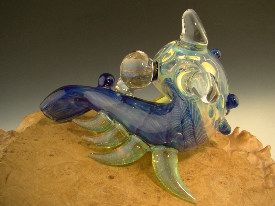 Heady Glass Pipe Alien Spiked Sherlock With Opal and Honeycomb by ...