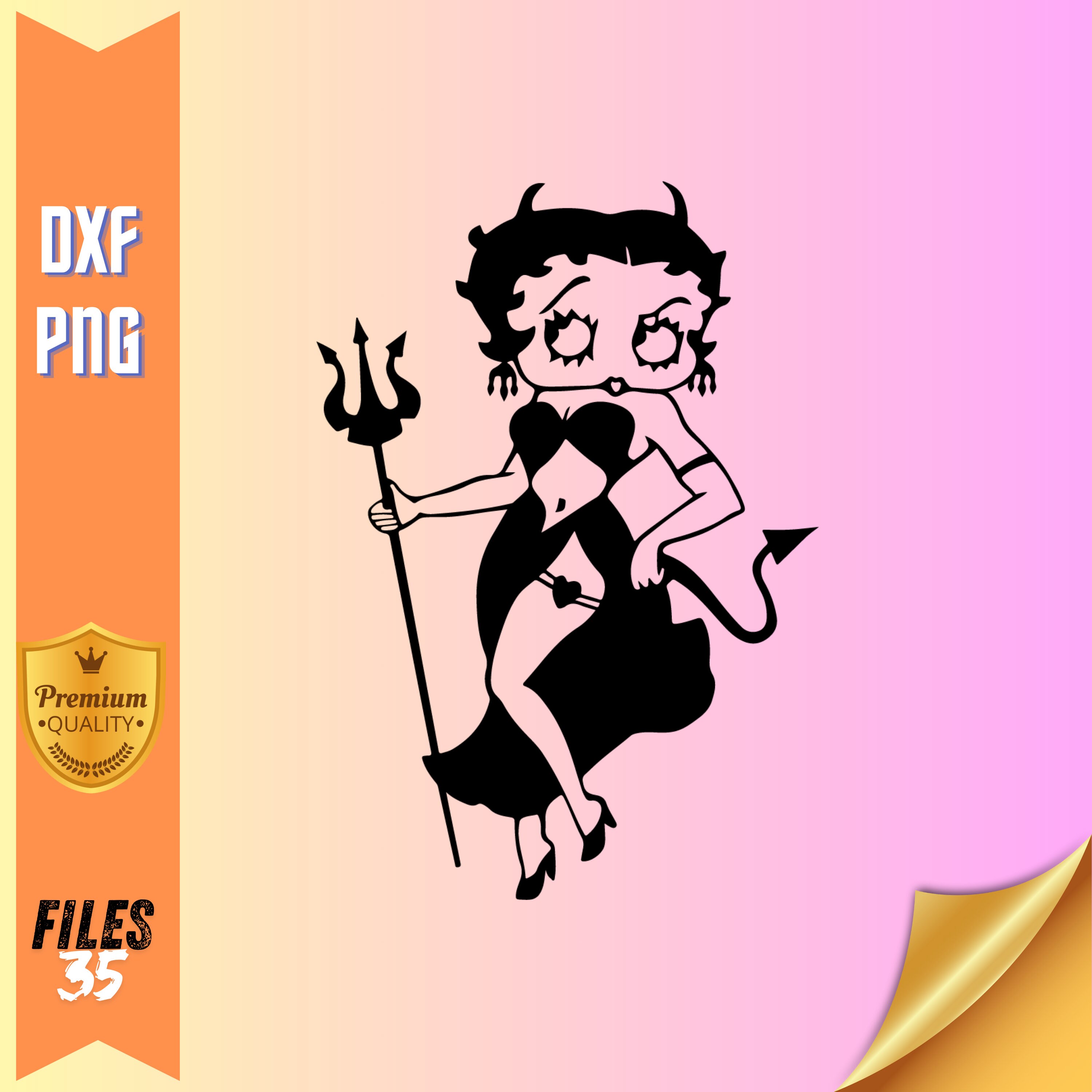 Betty Boop DXF and Png Files, Betty Boop Bundle , Easy Cut,tshirt Print ...