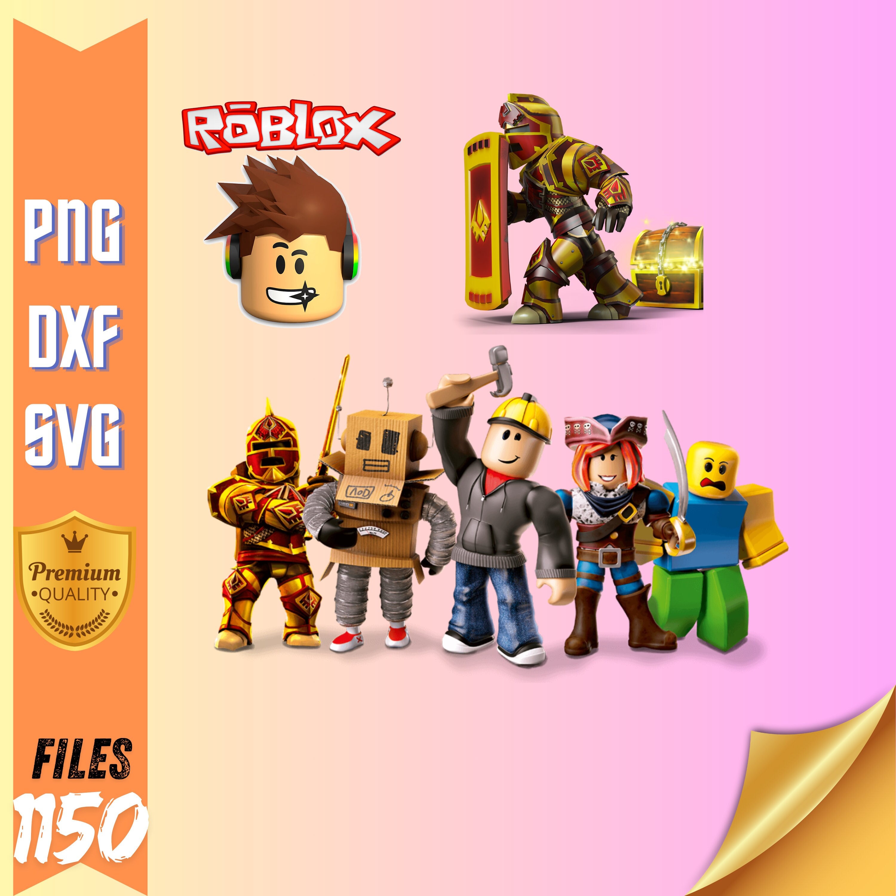 1150 Roblox Bundle,sublimation Designs, Clipart Png,roblox Faces,roblox ...