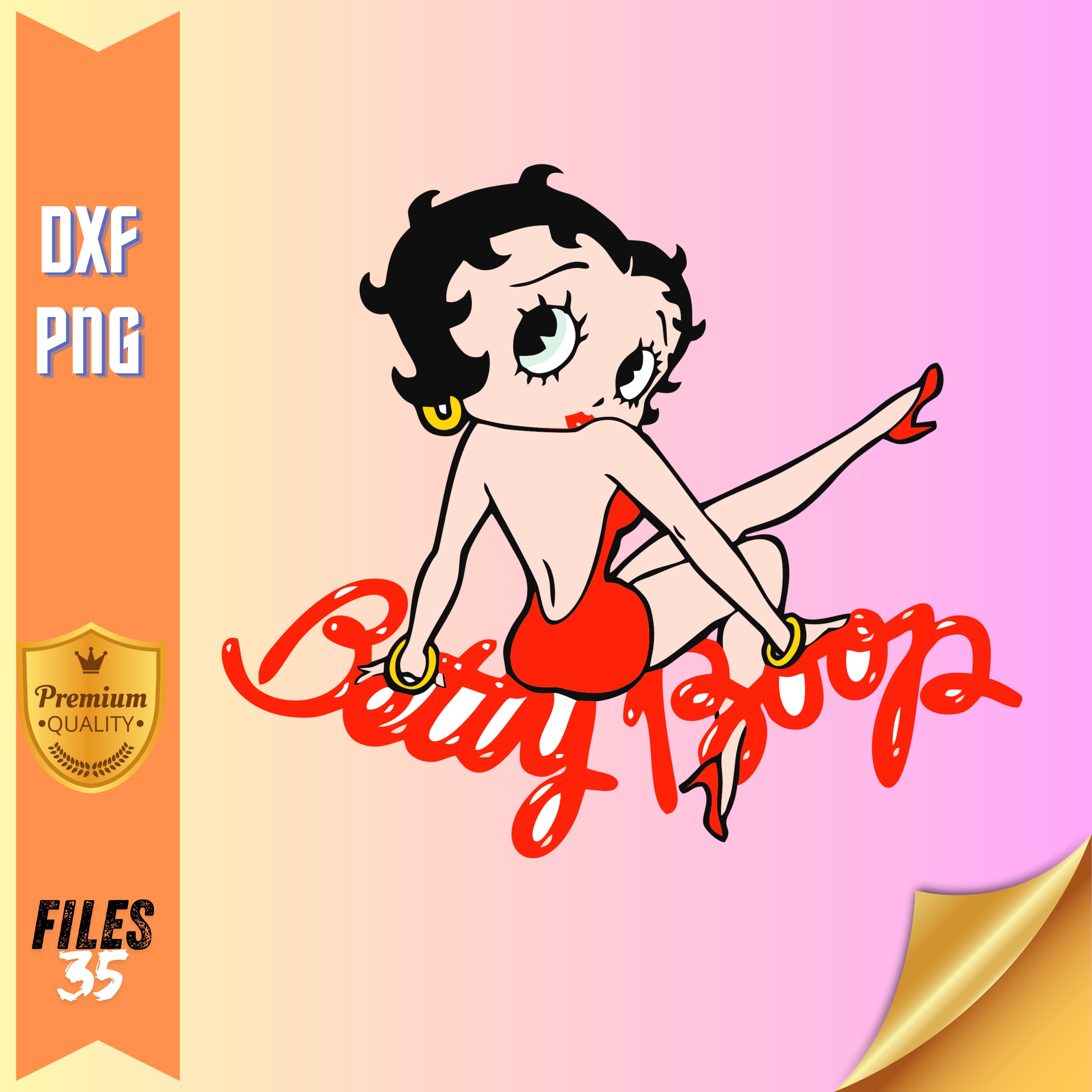 Betty Boop Dxf And Png Files Betty Boop Bundle Easy Cuttshirt Print Betty Boop Cricut Cut