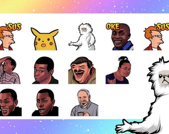 Kawaii Face Emote Pack for Twitch, Youtube & Discord. Cute and Funny ...