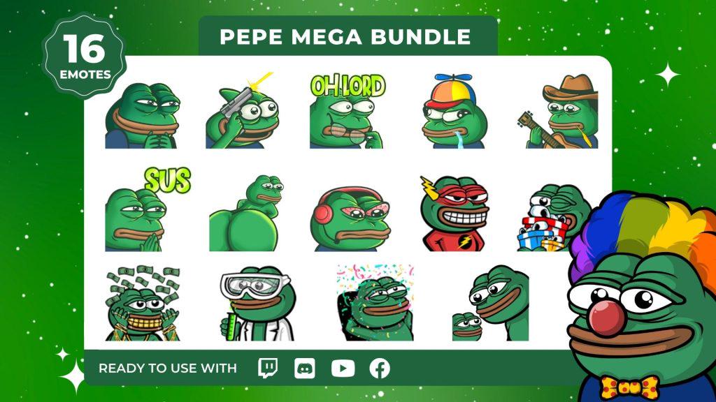 Pepe Meme Emote Pack Funny & Animated Stream Emotes for Twitch, Youtube ...