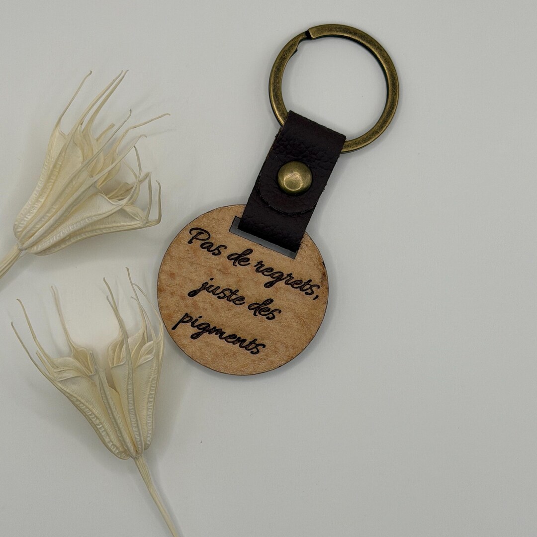 Wooden Tattoo Keychain - Etsy