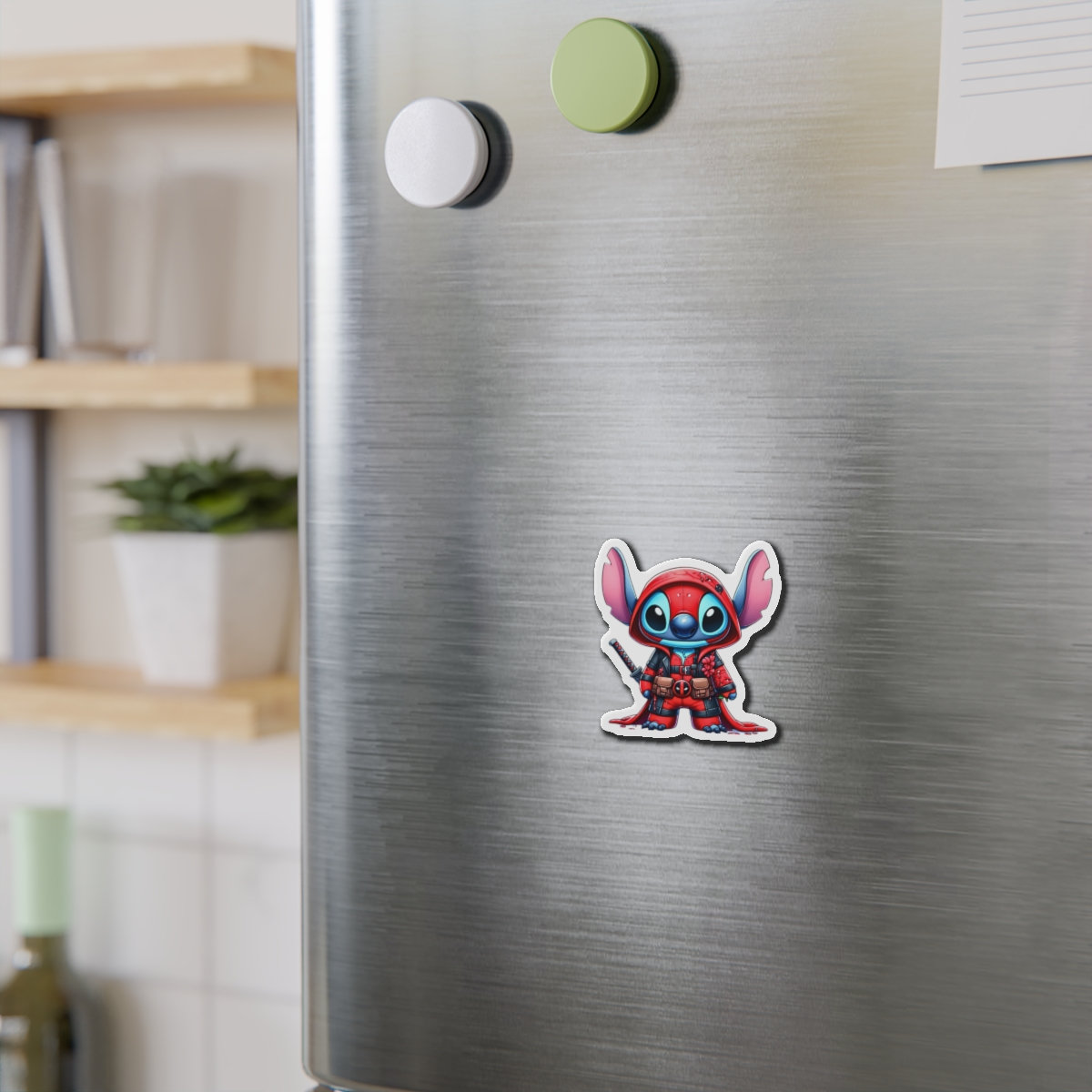 Stitch in Deadpool Costume Die-cut Magnets - Etsy
