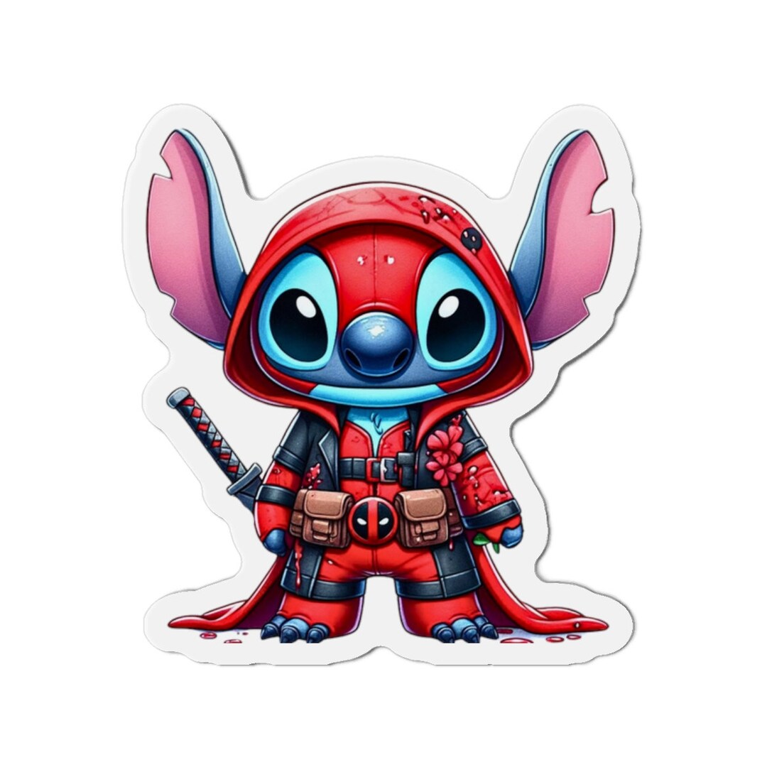Stitch in Deadpool Costume Die-cut Magnets - Etsy