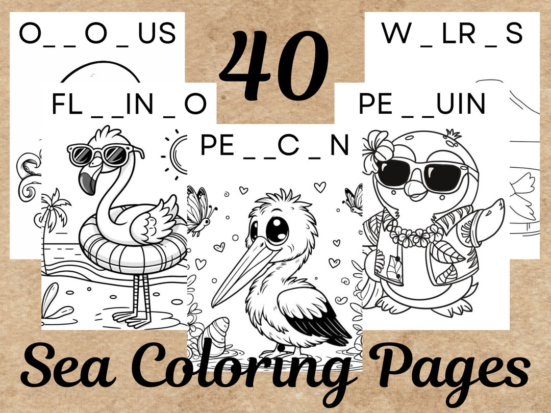 40 Sea Animals Coloring Pages for Kids Sea Coloring Pages Kids Coloring ...