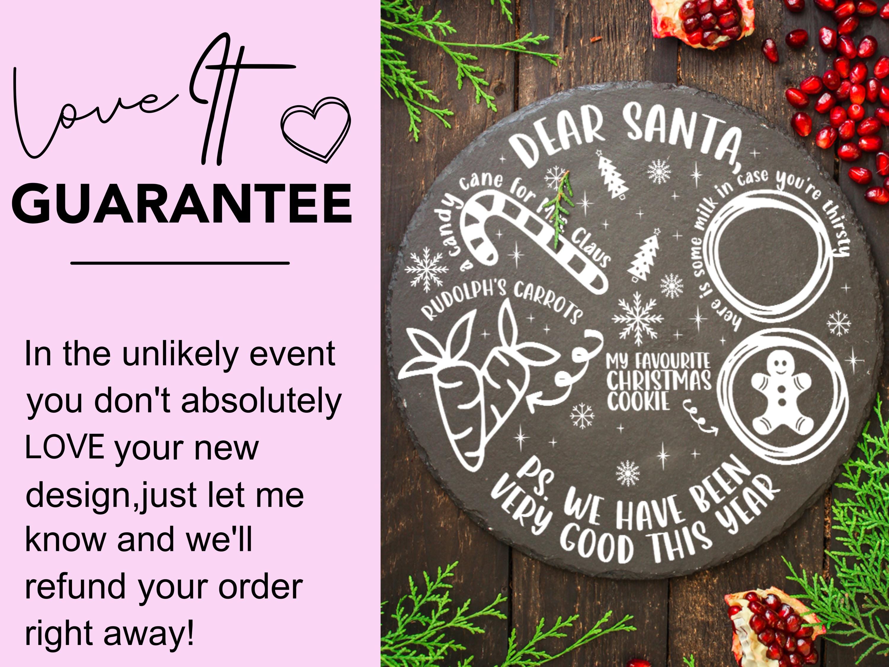 Dear Santa Tray Svg Bundle, Round Santa Tray SVG, Christmas Tray Svg ...