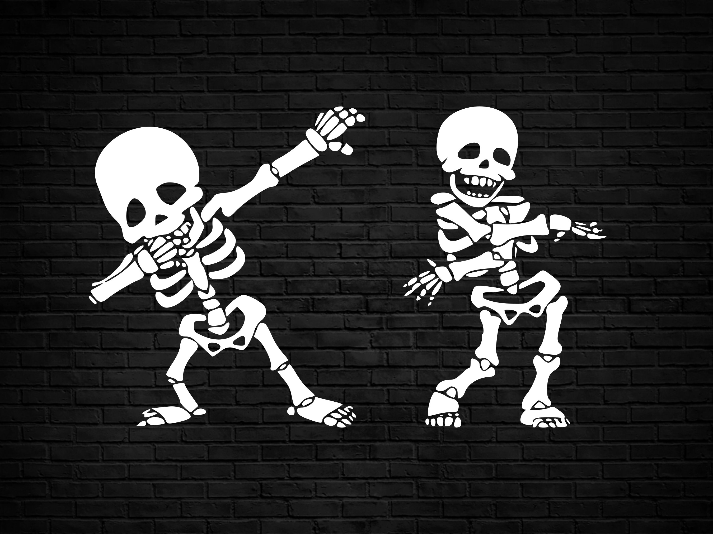 Spooky Skeleton Dancing SVG Bundle Included Dabbing Skeleton, Seamless ...
