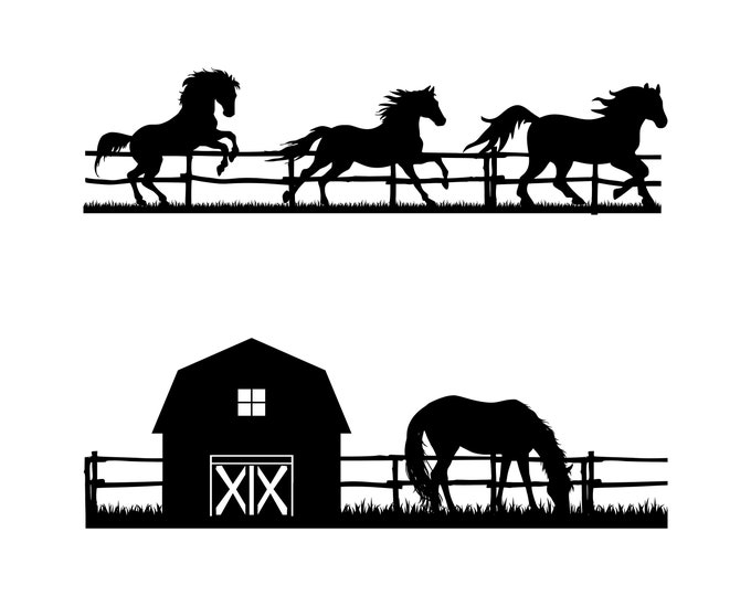 Horse SVG Bundle, Horse Girl SVG, Horse Silhouettes, Lasercut Files ...