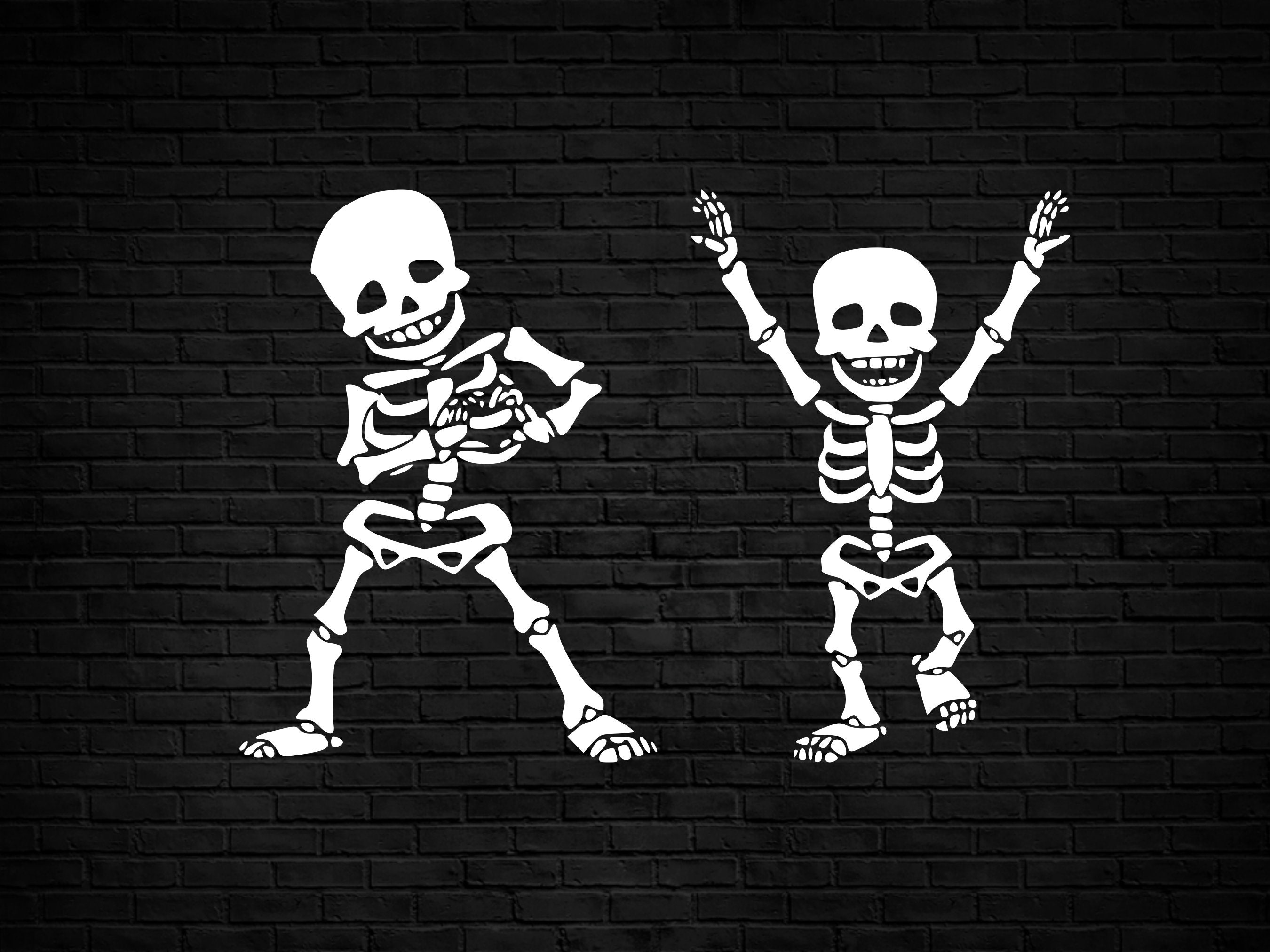 Spooky Skeleton Dancing SVG Bundle Included Dabbing Skeleton, Seamless ...
