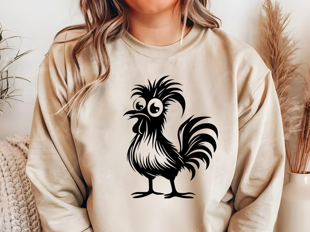 Crazy Chicken SVG PNG EPS Ai, Rooster Clipart, Chicken Vector Image ...