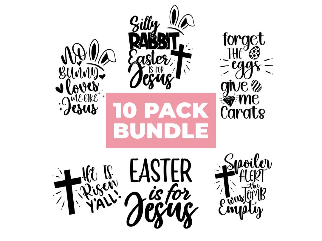 Christian Easter SVG Bundle, Easter SVG, Christian Svg, Bunny Svg ...