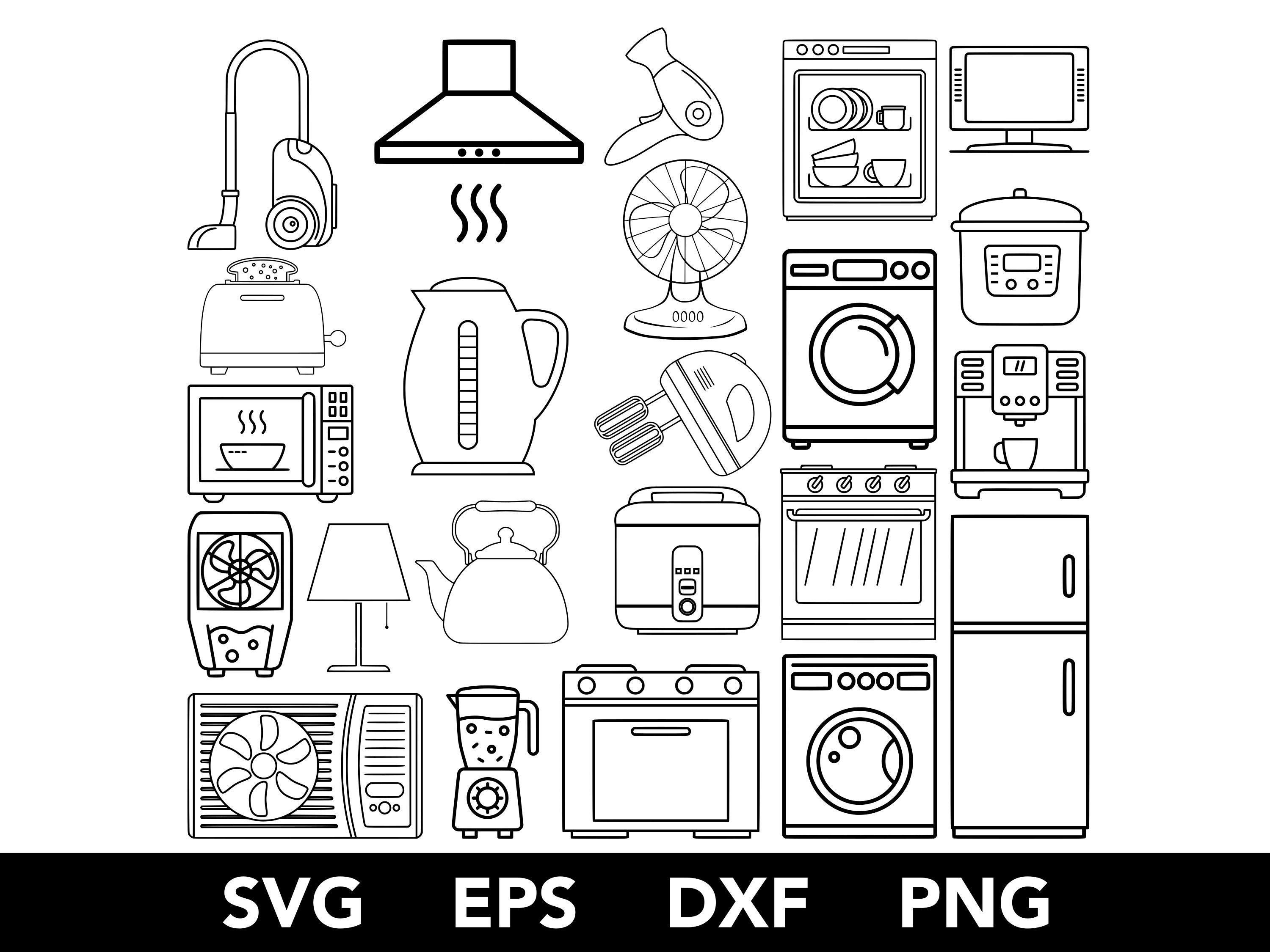 Household Appliances SVG Bundle - Etsy