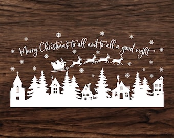 Winter Christmas Scene SVG, Winter Scene SVG, Magical Christmas Scene ...