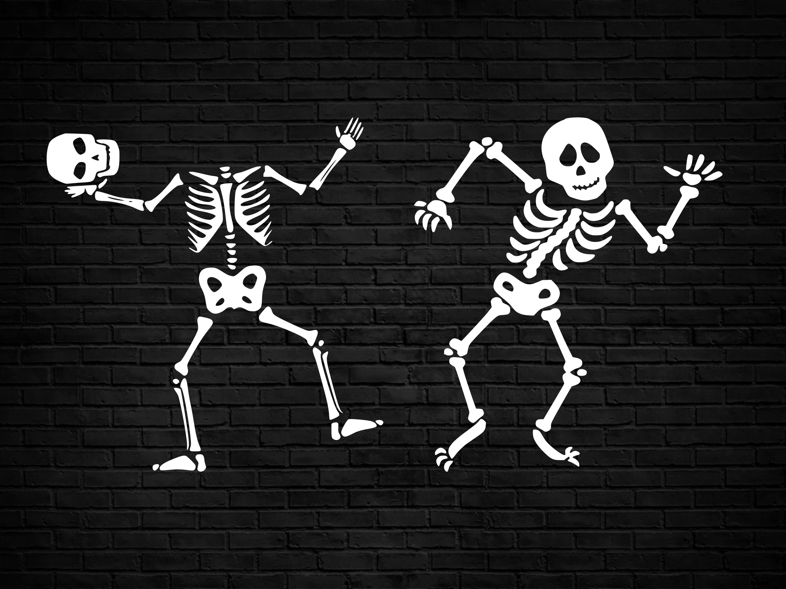 Spooky Skeleton Dancing SVG Bundle Included Dabbing Skeleton, Seamless ...