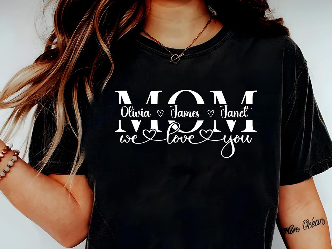 Mom SVG, Mother's Day Gift SVG, Mom Split Name Frame Svg, Mom Cut File ...