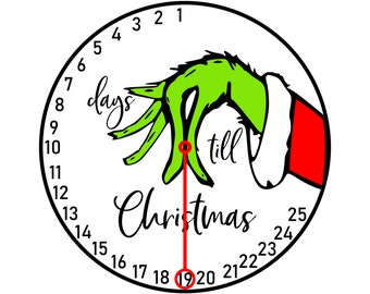 Grinch Christmas Countdown-svg - Etsy