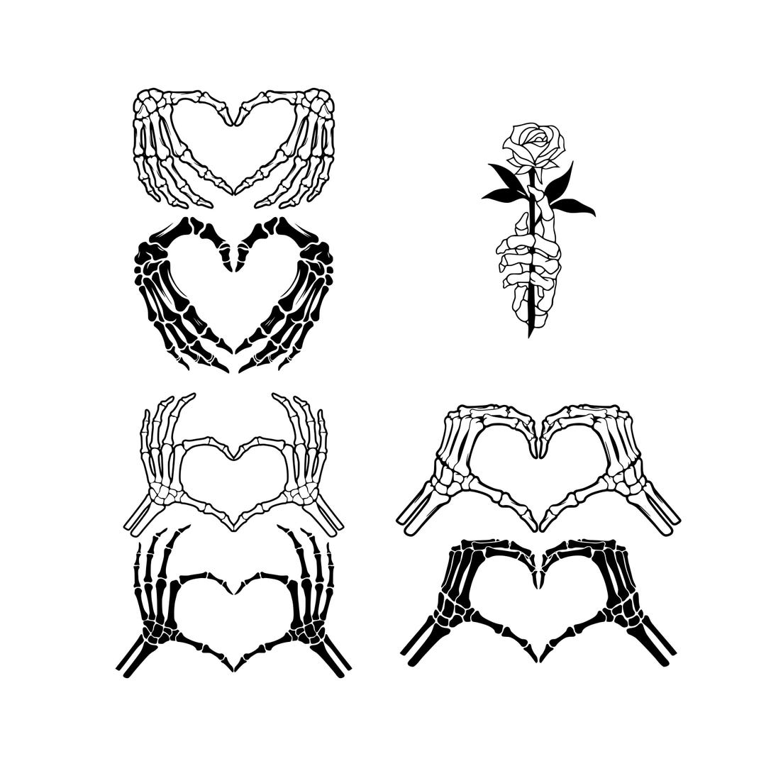 Skeleton Hands Heart SVG | Skeleton SVG | Halloween SVG | Svg, Eps, Dxf ...