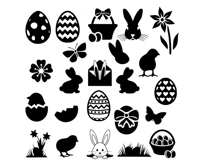Plotterdatei | Osterhase | Osterei | SVG | DXF | PNG | Eps | Ostern ...