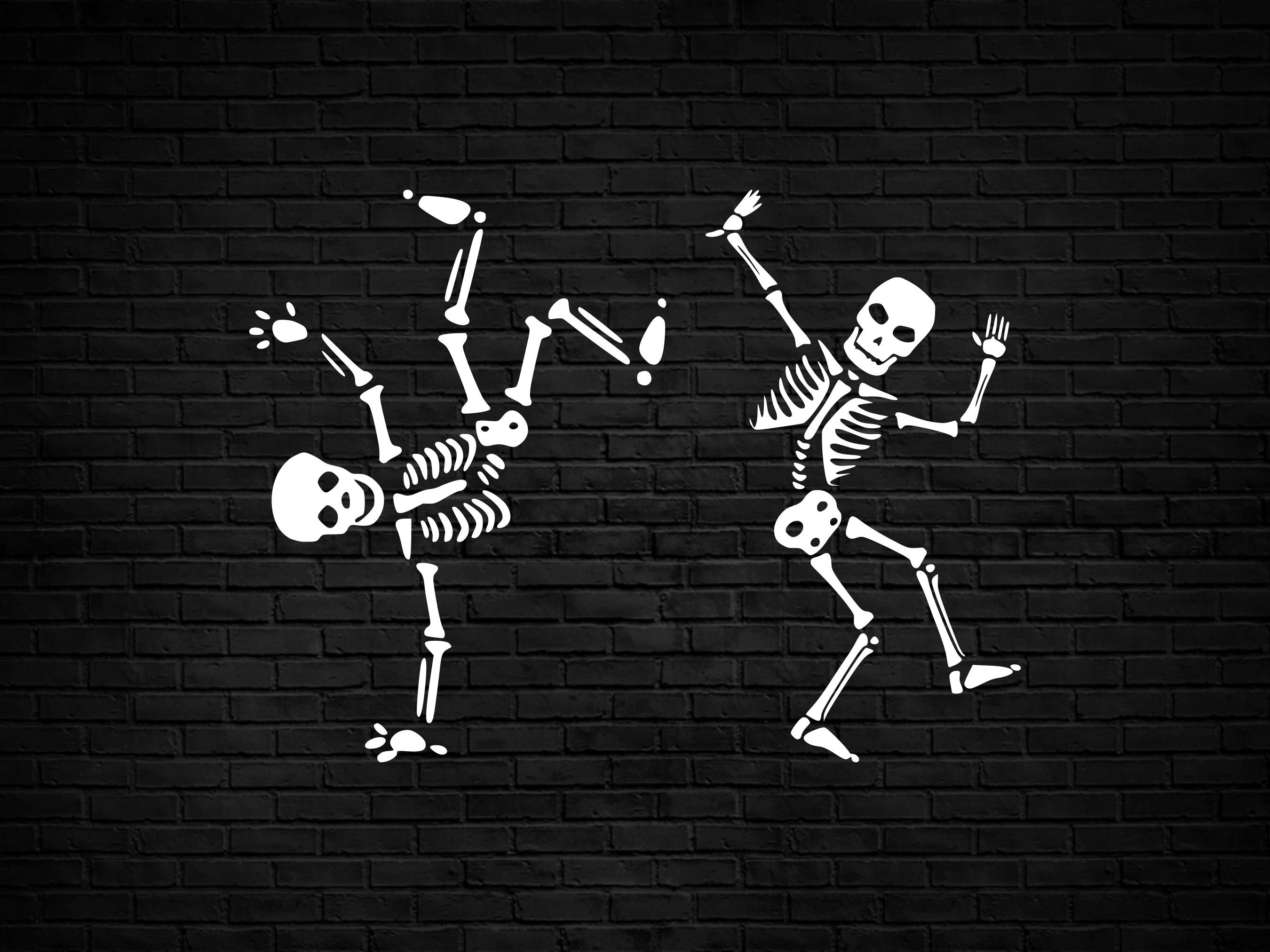 Spooky Skeleton Dancing SVG Bundle Included Dabbing Skeleton, Seamless ...